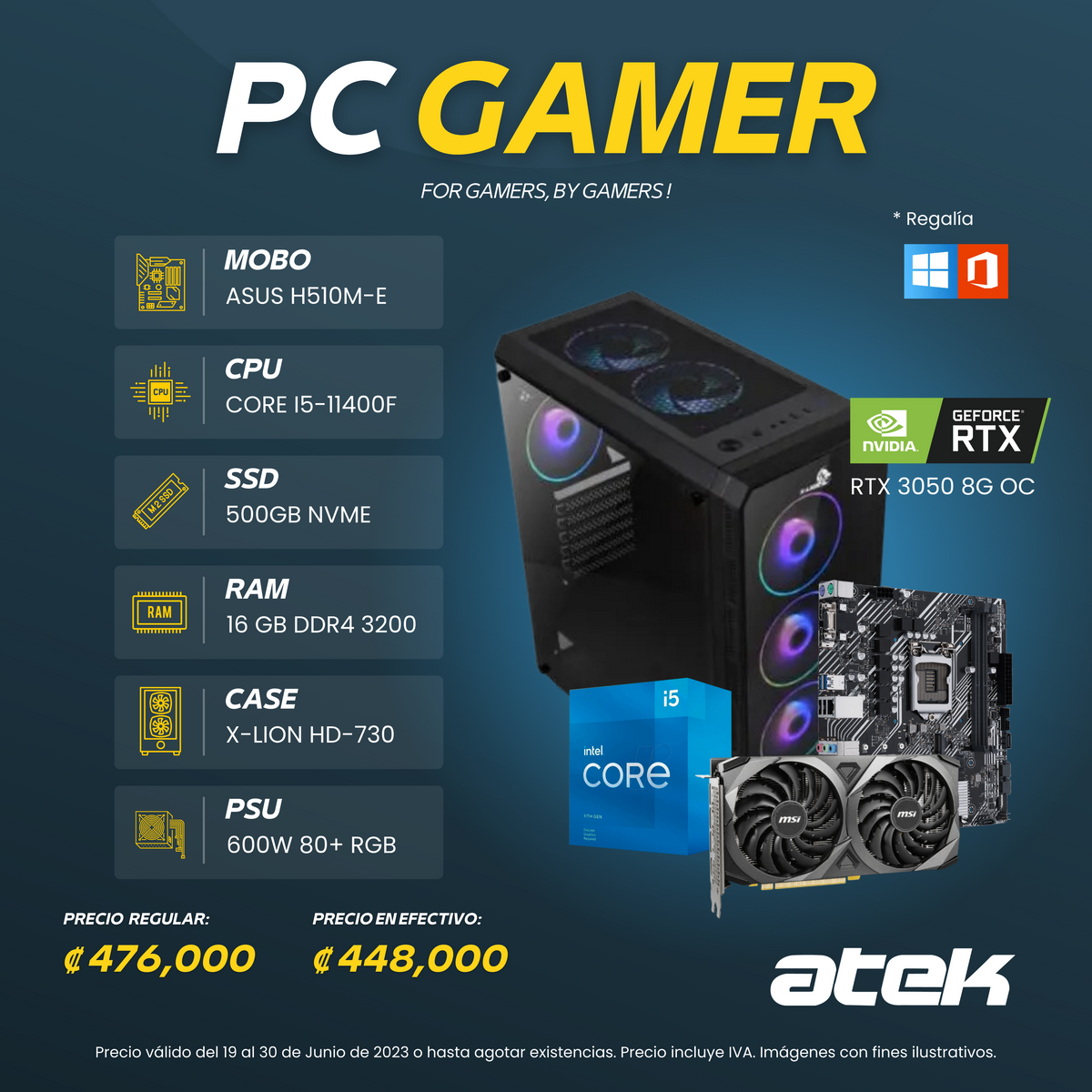 INTEL i5-11400 Atek PC — ATEK