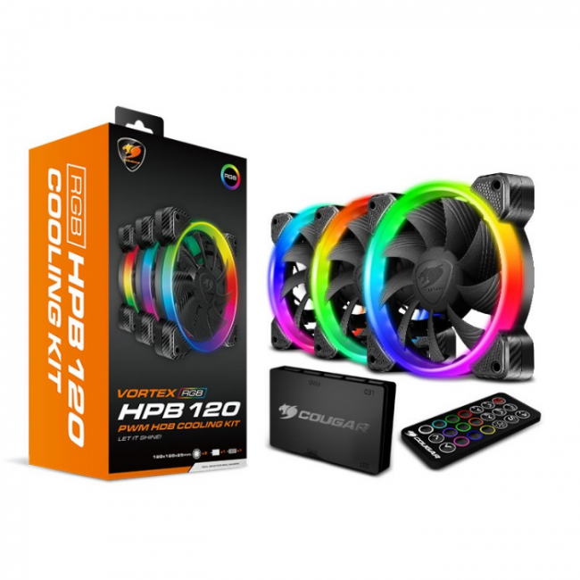 COUGAR 3MHPBKIT.0001 VORTEX RGB HPB120 Fan Kit — ATEK